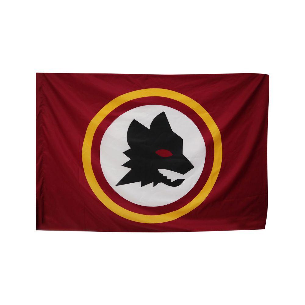 Bandiera Roma rossa con il logo lupetto – TommyD'Ago